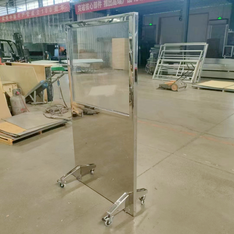 Medical 2mmPb 3mmPb 4mmPb Double Screen Movable Xray Lead Barrier X-ray ...